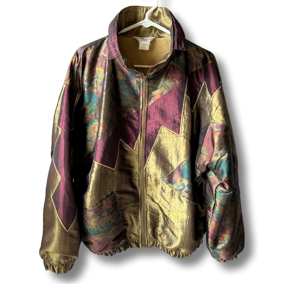 Vintage | Pants & Jumpsuits | Vintage Metallic 9s Colorblock Parachute ...